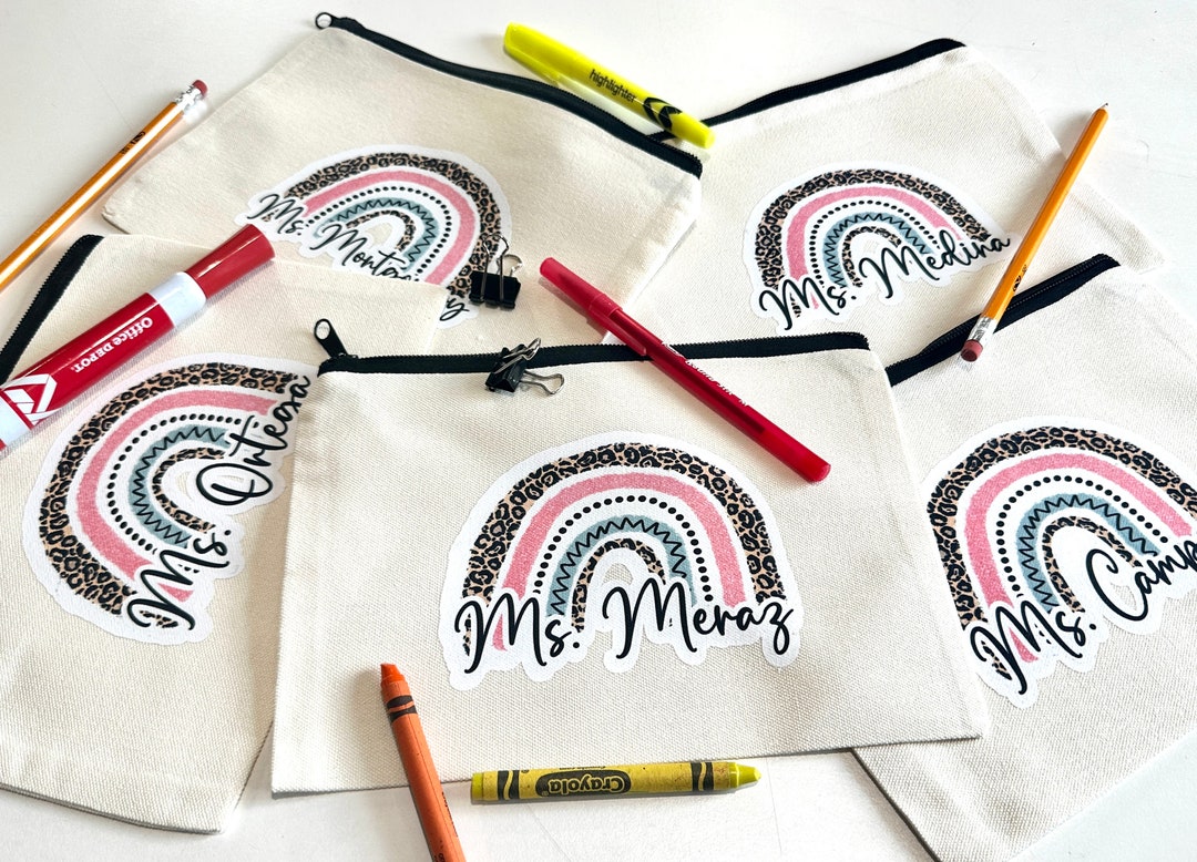 Personalized Teacher Pencil Pouch, Custom Pencil Pouch, Teacher Bag - Etsy