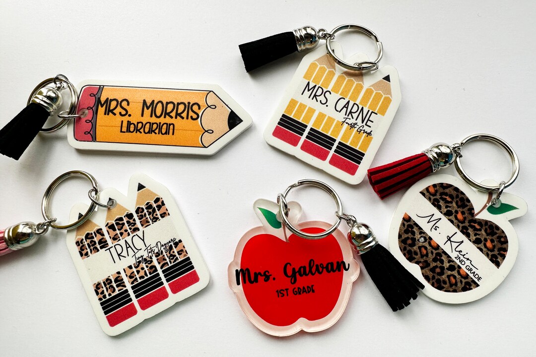 Teacher Keychains, Preschool Teacher Keychain, Teacher Gift, Teacher ...