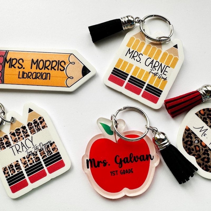 Teacher Keychain - Etsy