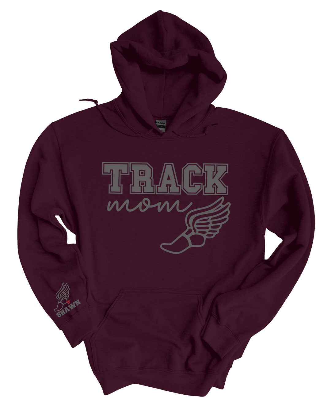 Track and Field Mom Sweatshirt Name on Sleeves - Etsy