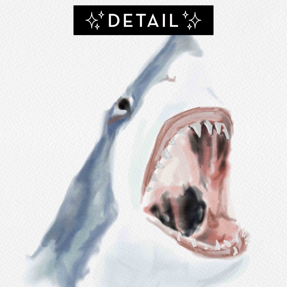 Shark Poster Print – Bold Coastal Wall Decor for Ocean and Marine Life ...