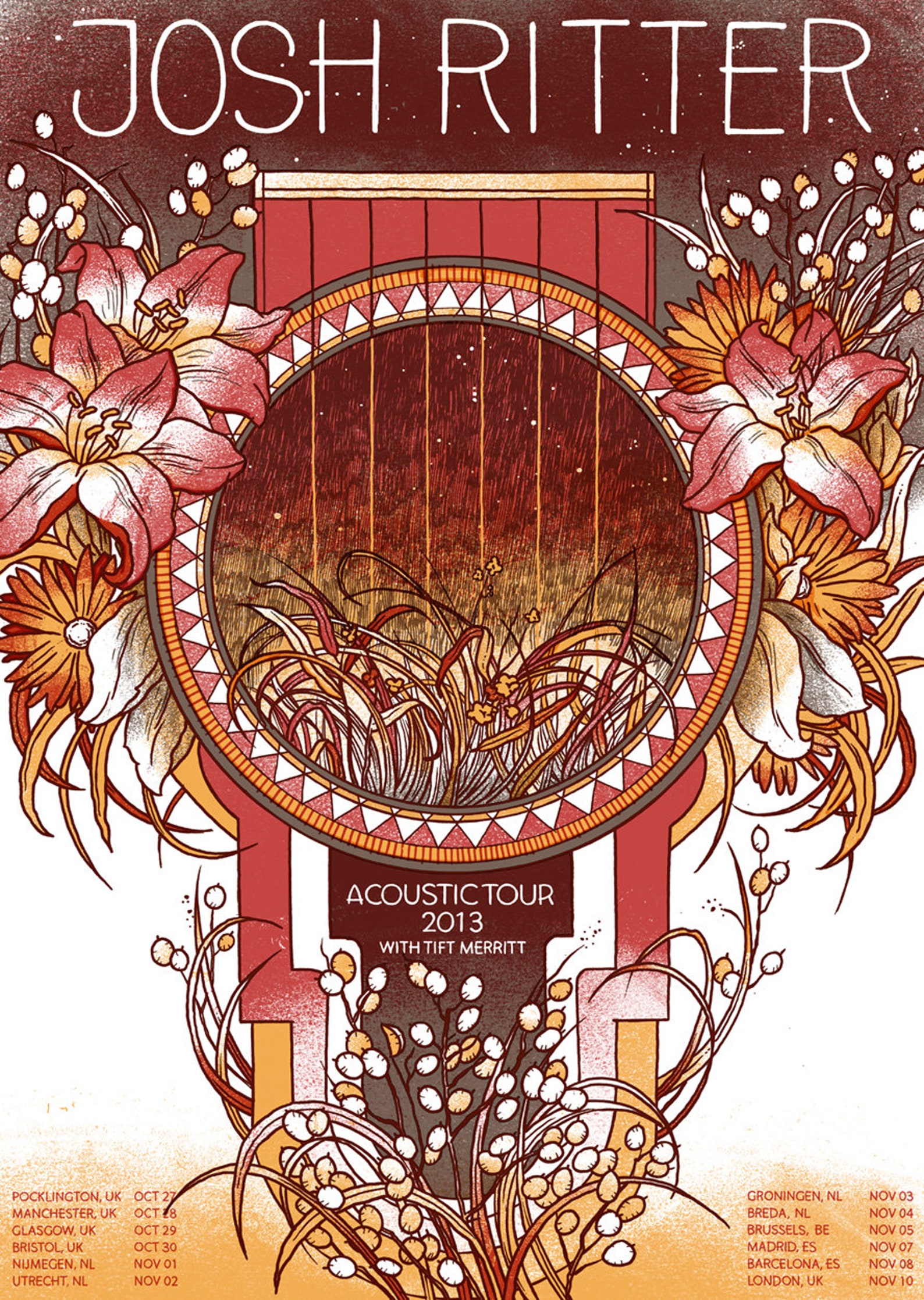 Josh Ritter Acoustic Tour Poster - Etsy