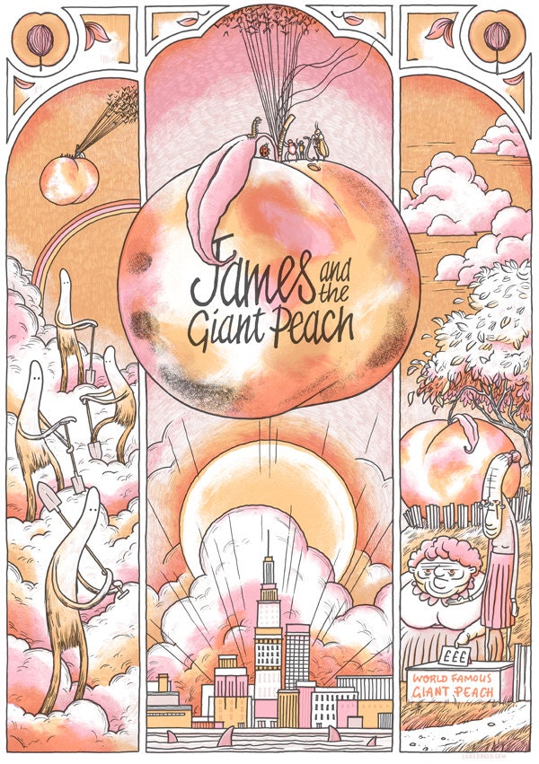 James and the Giant Peach Art Print | Etsy