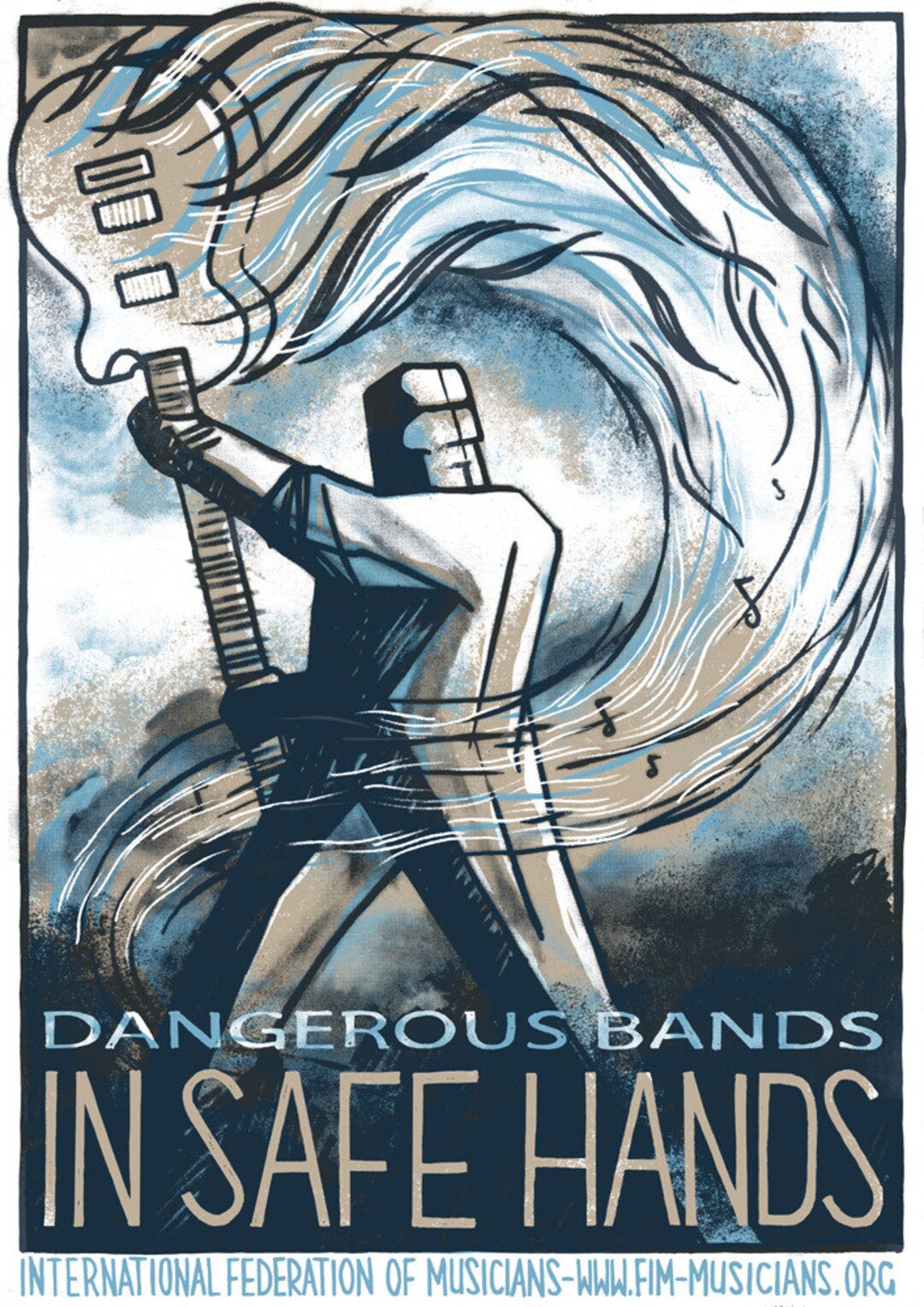 Dangerous Bands in Safe Hands Poster - Guitar Edition - Etsy