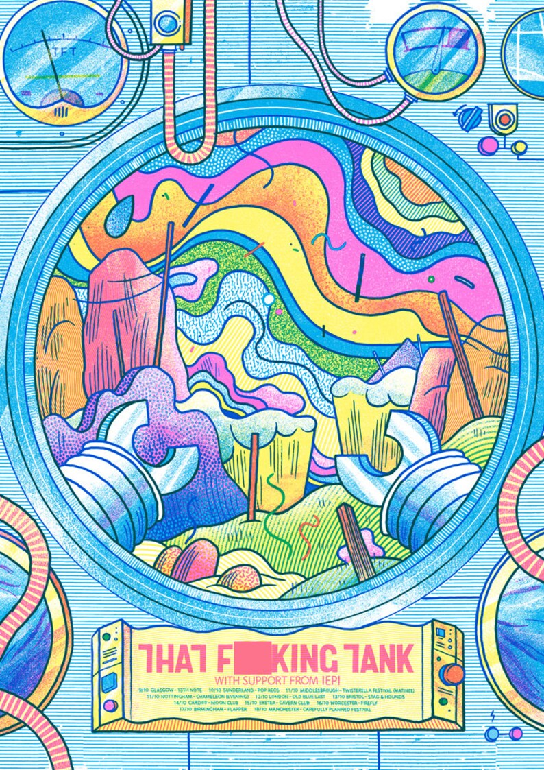 That Fking Tank Tour Poster 2014 | Etsy