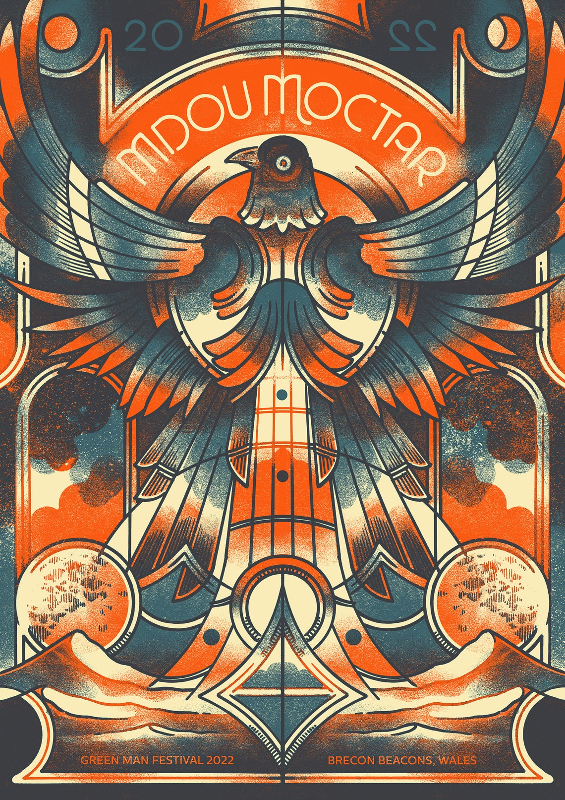 MDOU MOCTAR Official Poster - Green Man 2022 - Etsy