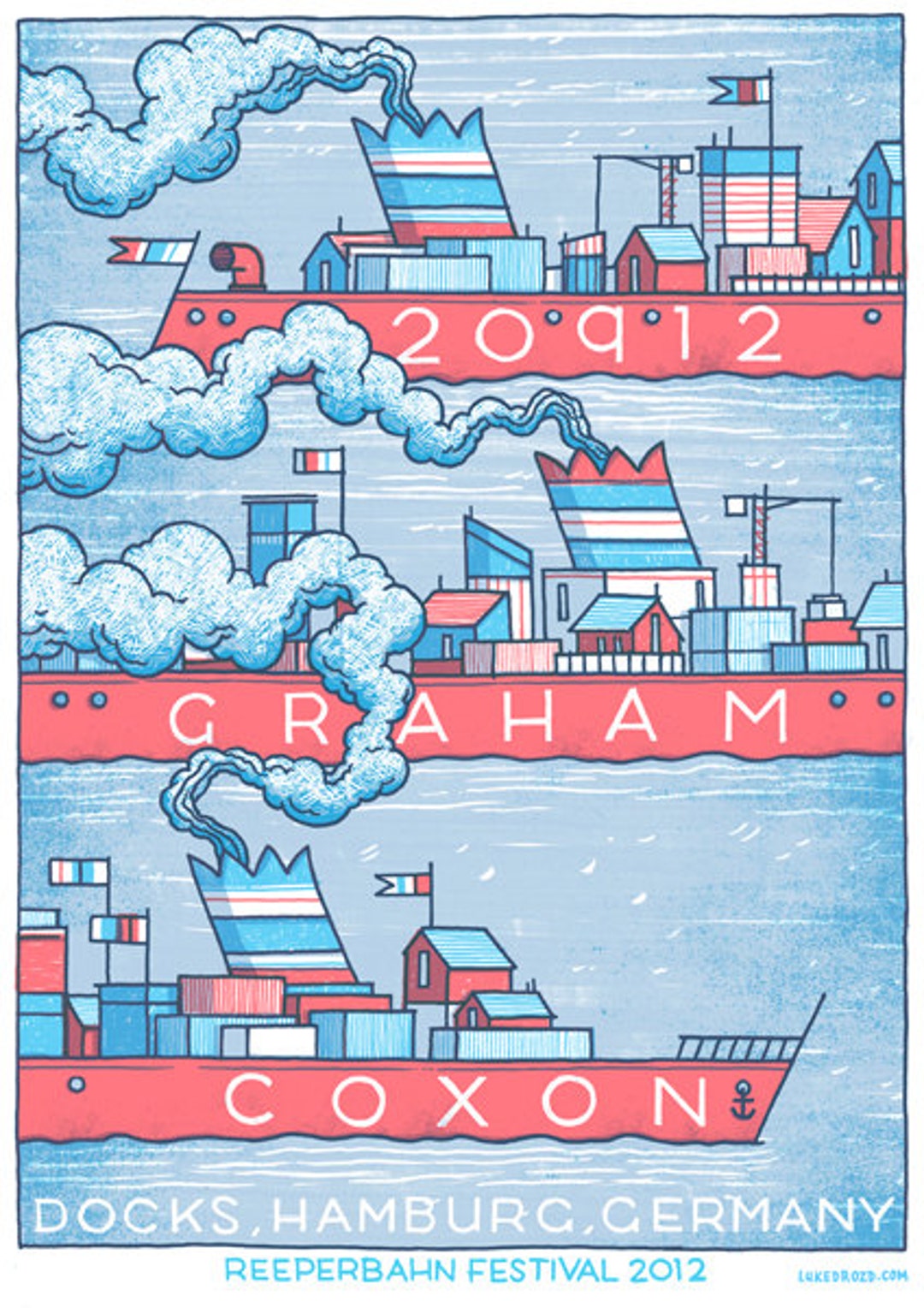 Graham Coxon Poster Reeperbahn Festival, Hamburg 2012 - Etsy