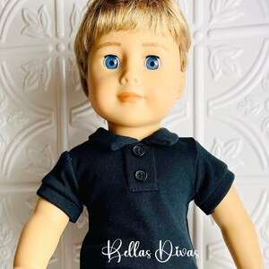 18 Doll POLO Shirt black SCHOOL UNIFORM Polo Shirt Designed to Fit 18 ...