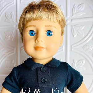 18 Doll POLO Shirt black SCHOOL UNIFORM Polo Shirt Designed to Fit 18 ...