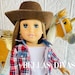 18 Doll COWGIRL HAT BROWN Adorable Fancy Rodeo Western Cowboy Hat ...