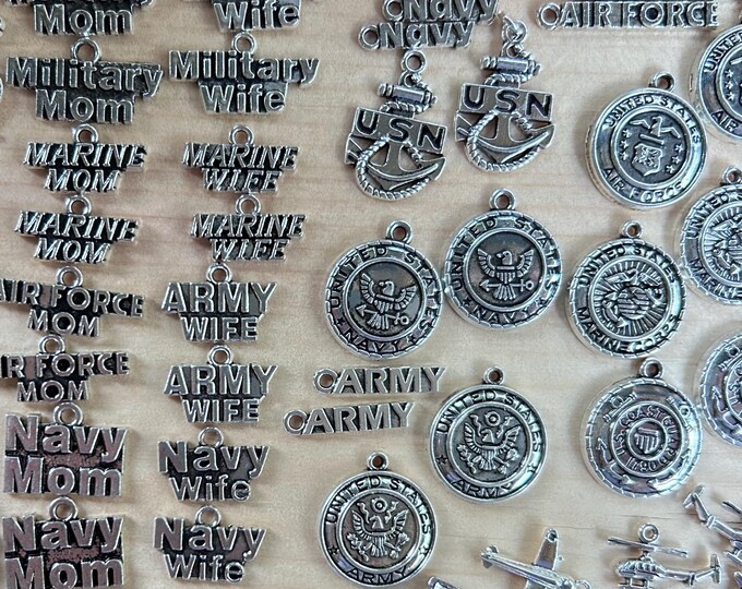 US Military Charm Pack 96~air Force-army-navy~marine~coast Guard~flag ...