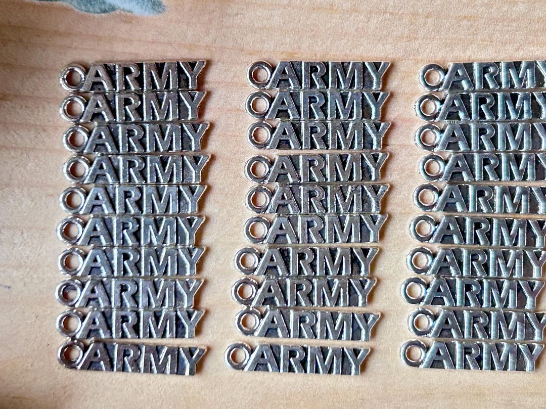 ARMY Tag Military Charms Pack of 50 Charms - Etsy