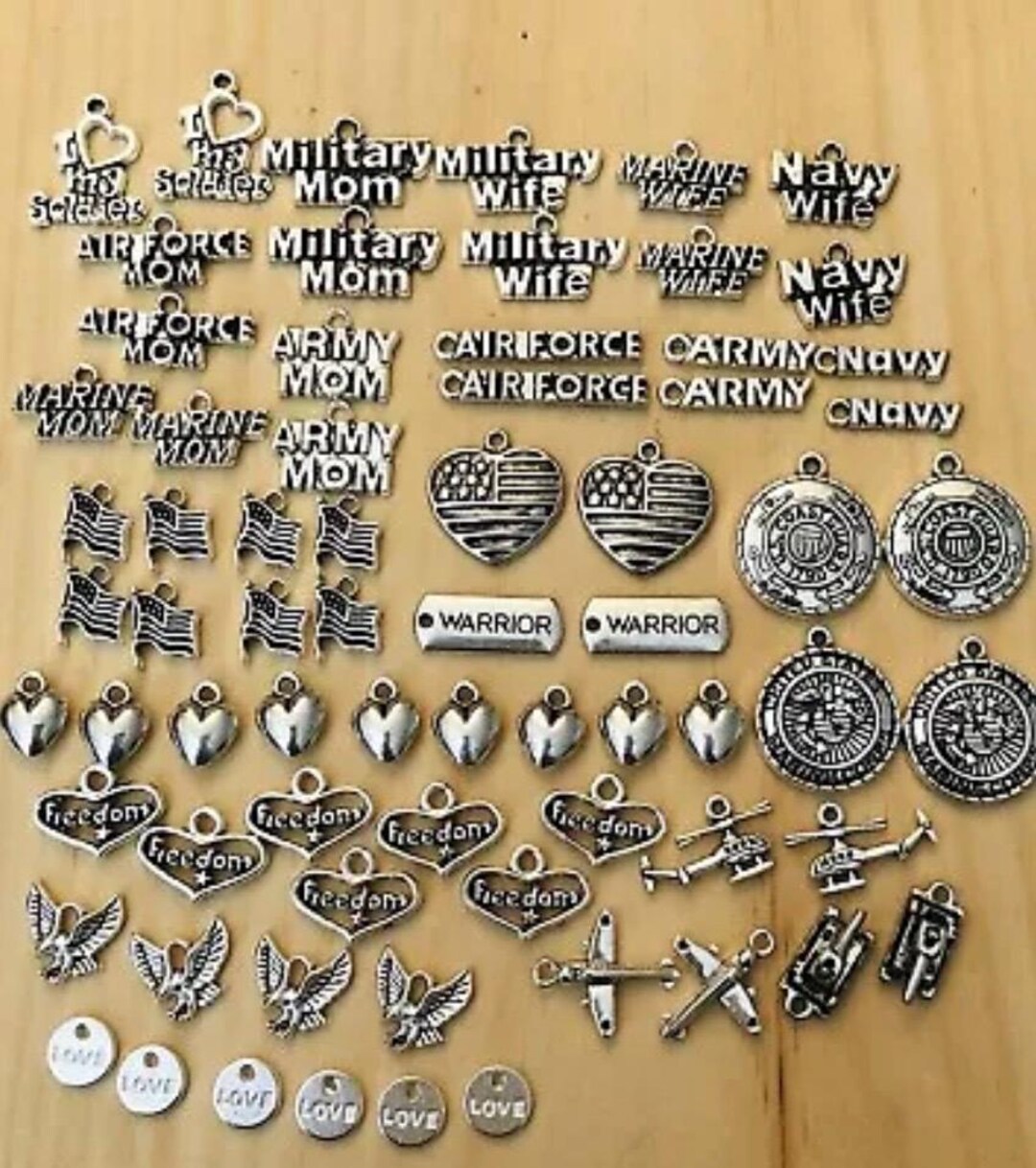US Military Charm Pack 70~air Force-army-navy~marine~coast Guard~flag ...