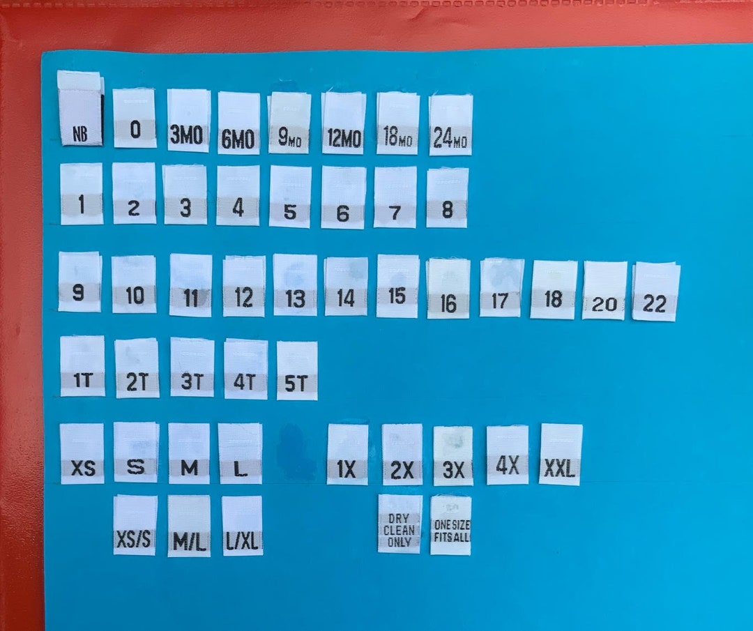 250-500-1000 Your Choice Size Labels,see Description for All Sizes. XS ...