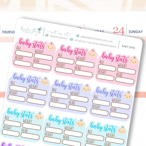 Baby Measurement Stickers - Etsy
