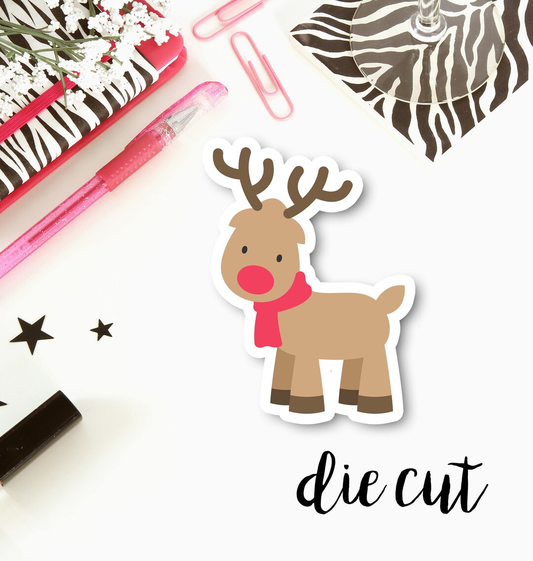 Cardstock Die Cut Christmas Reindeer | Single Cardstock Diecut for ...