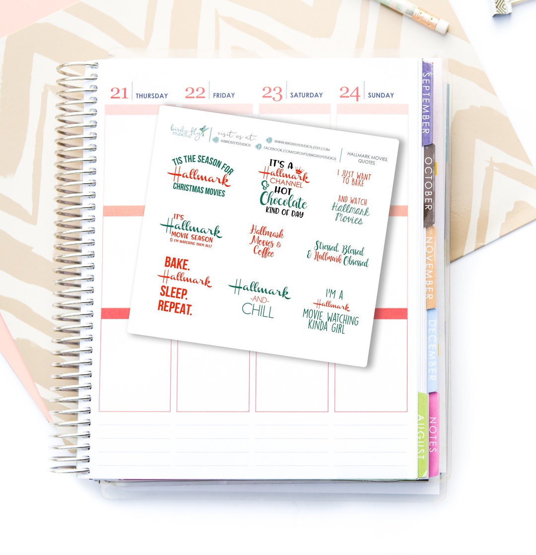 Planner Stickers Hallmark Christmas Movie Quotes / Christmas Movie ...