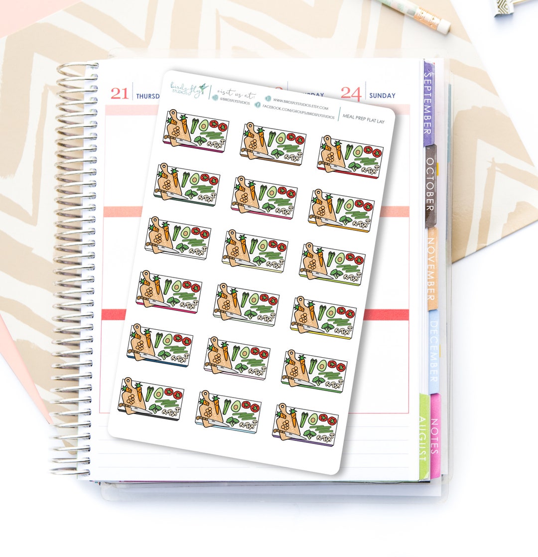 Meal Planning Flat Lay Stickers / Hobonichi Weeks Functional Stickers ...