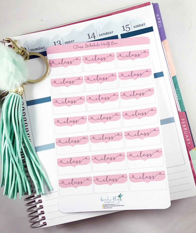 College Student Planner Stickers Class Test Paper - Etsy
