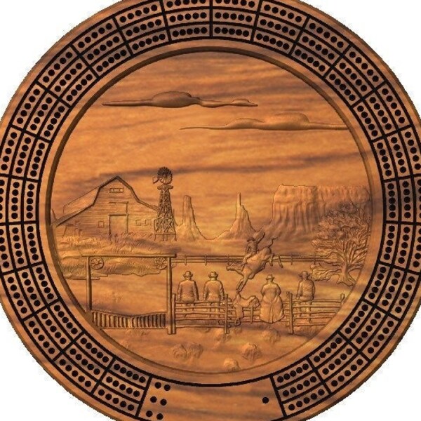 Western Cribbage Board - Etsy