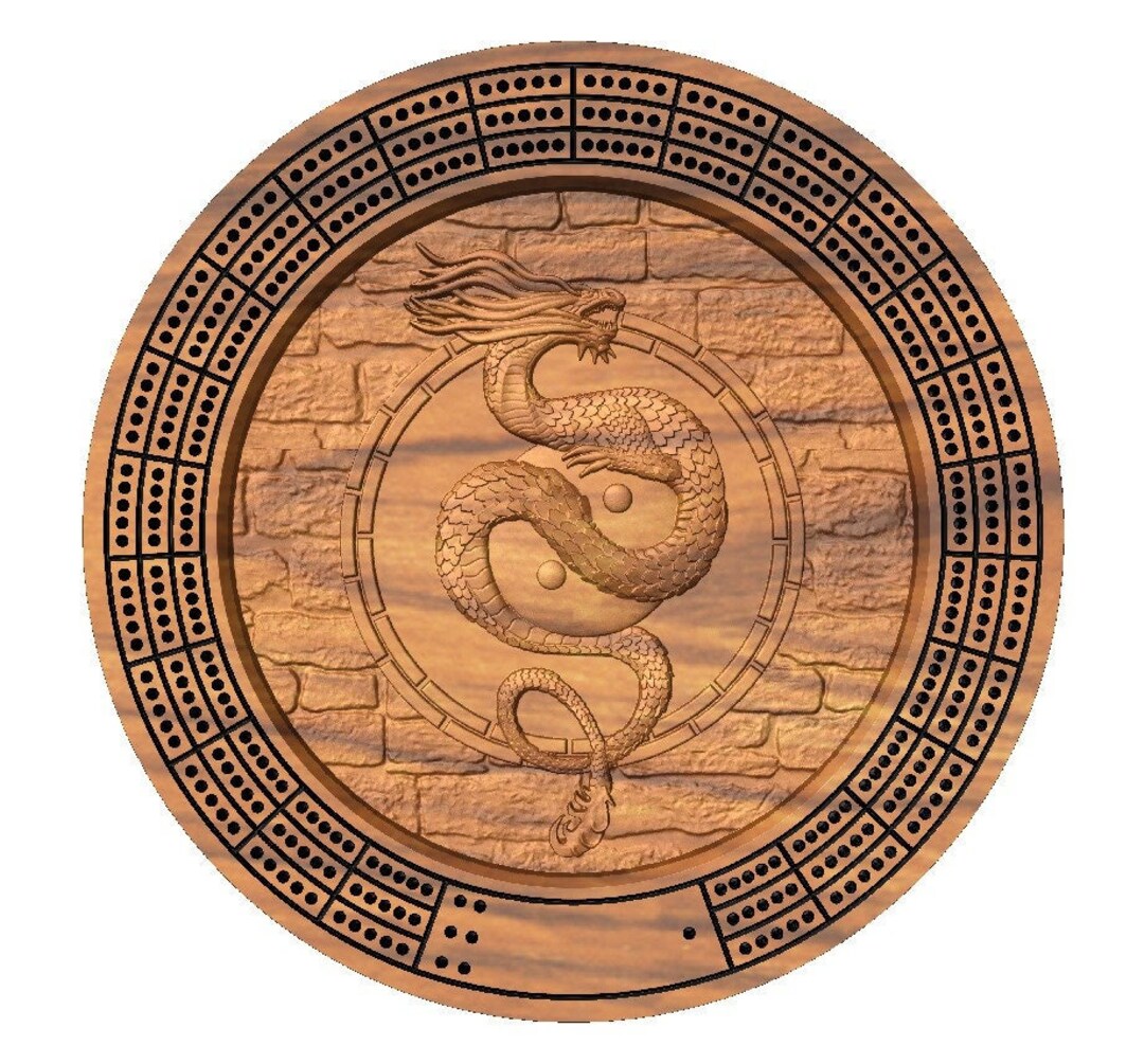 Dragon Yin Yang Cribbage Board and Pegs - Etsy