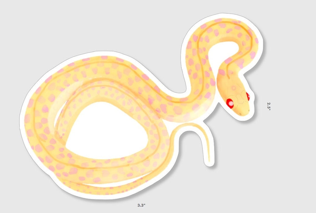 Albino Checkered Garter Snake Sticker - Etsy