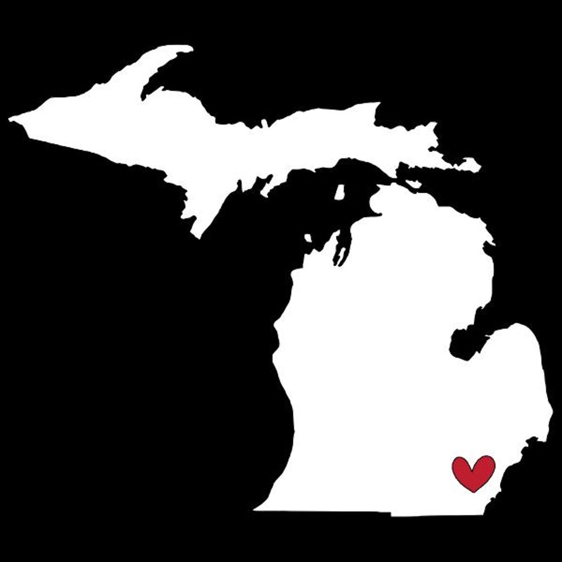 State of Michigan Decal - Etsy