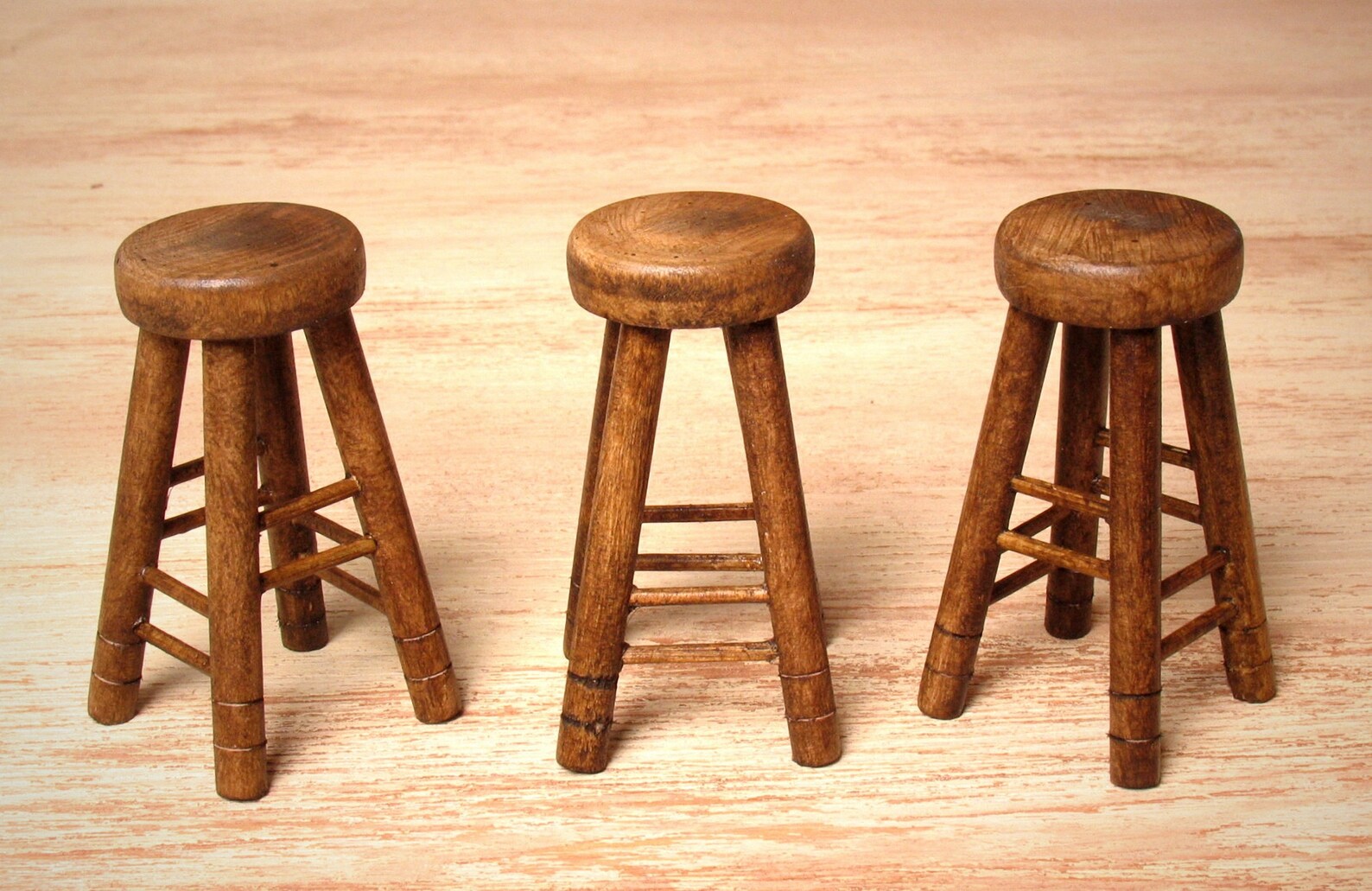 Rustic Miniature Wooden Bar Stool for Your Dollhouse | Etsy