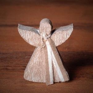 Rustical Miniature Wooden Angel for Your Dollhouse - Etsy