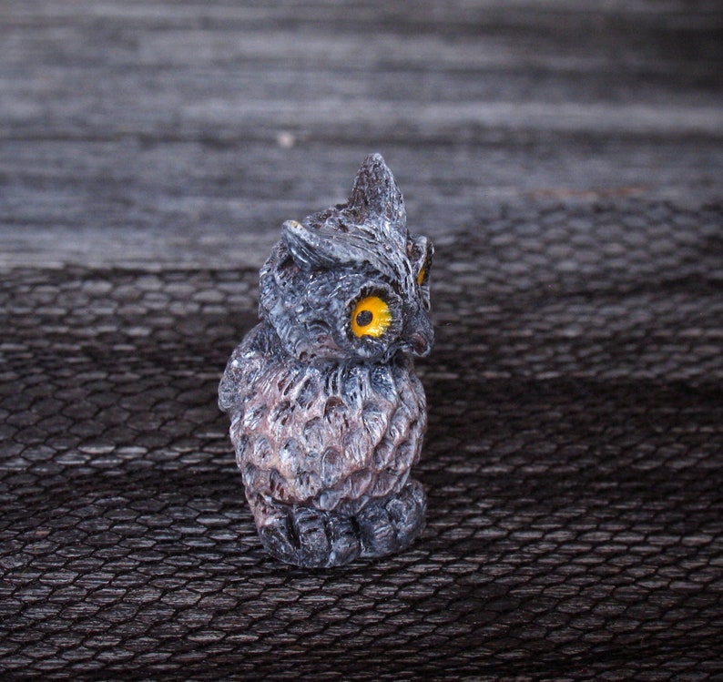 Miniature Owl for your Dollhouse | Etsy