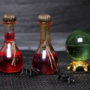 Miniature Glass Bottle With Magic Tincture for Halloween - Etsy