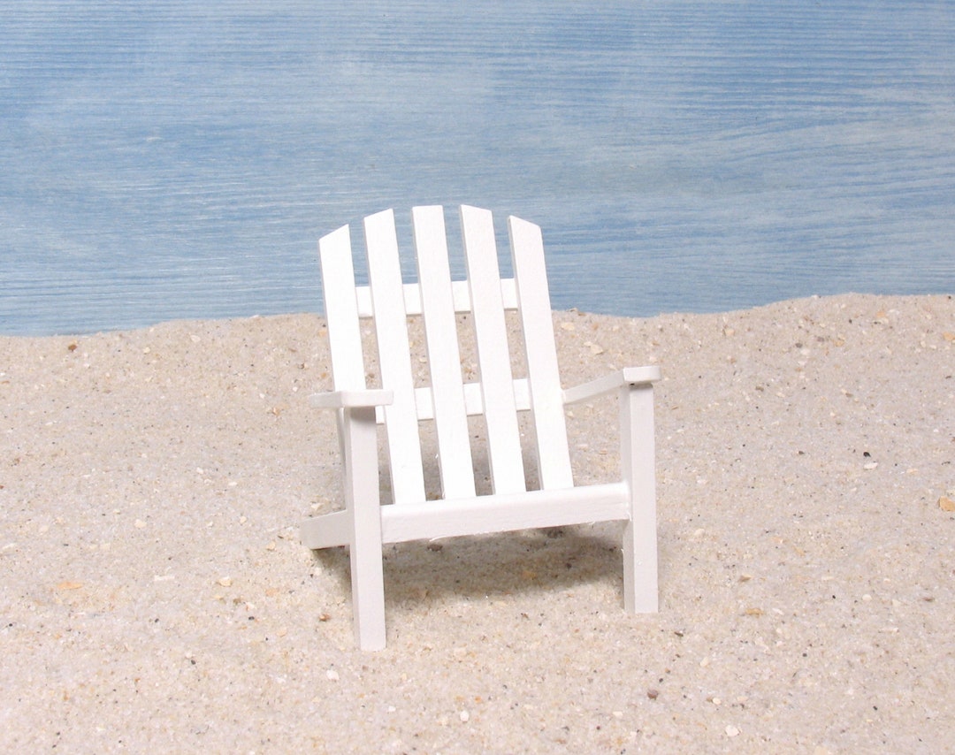 White Miniature Beach Chair for Your Dollhouse - Etsy