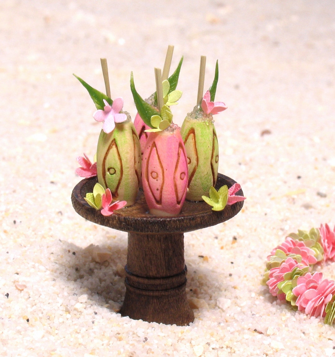 Tropical Miniature Cocktails on High Stand for Your Dollhouse - Etsy