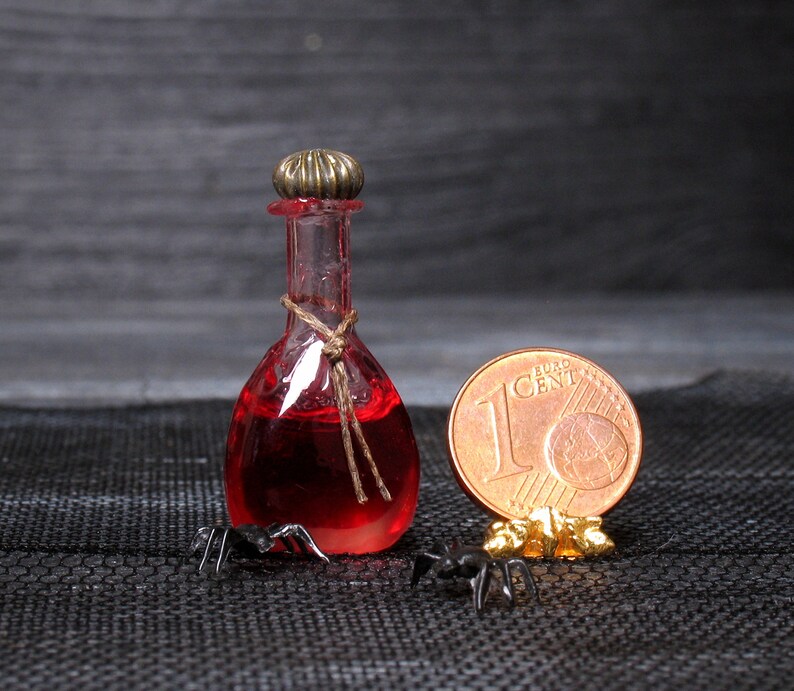 Miniature Glass Bottle With Magic Tincture for Halloween - Etsy