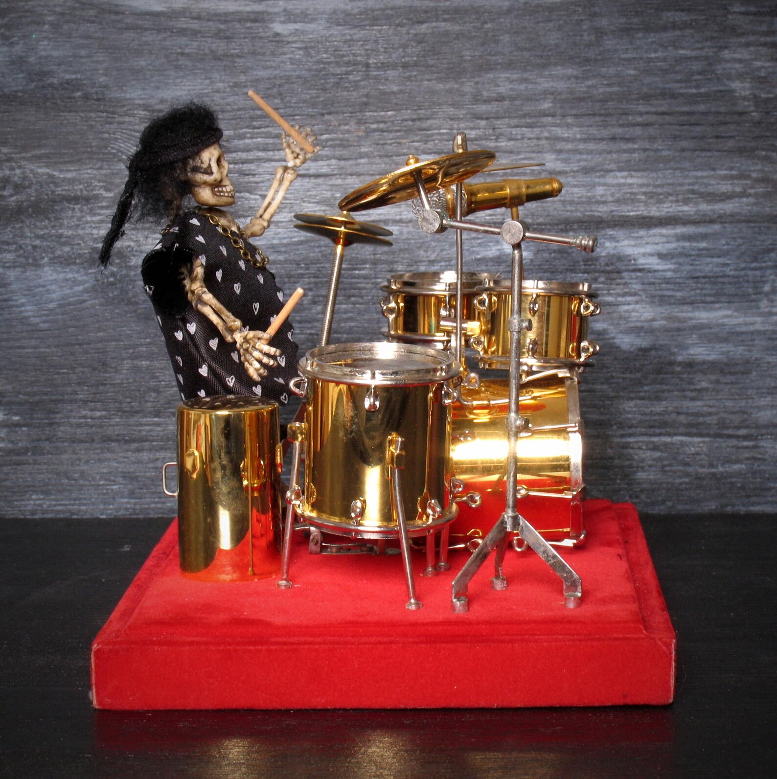 Rocking Miniature Skeleton Drummer With Drums for Your Dollhouse - Etsy