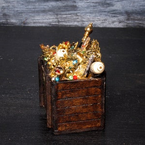 Miniature Treasure Chest for Your Dollhouse - Etsy