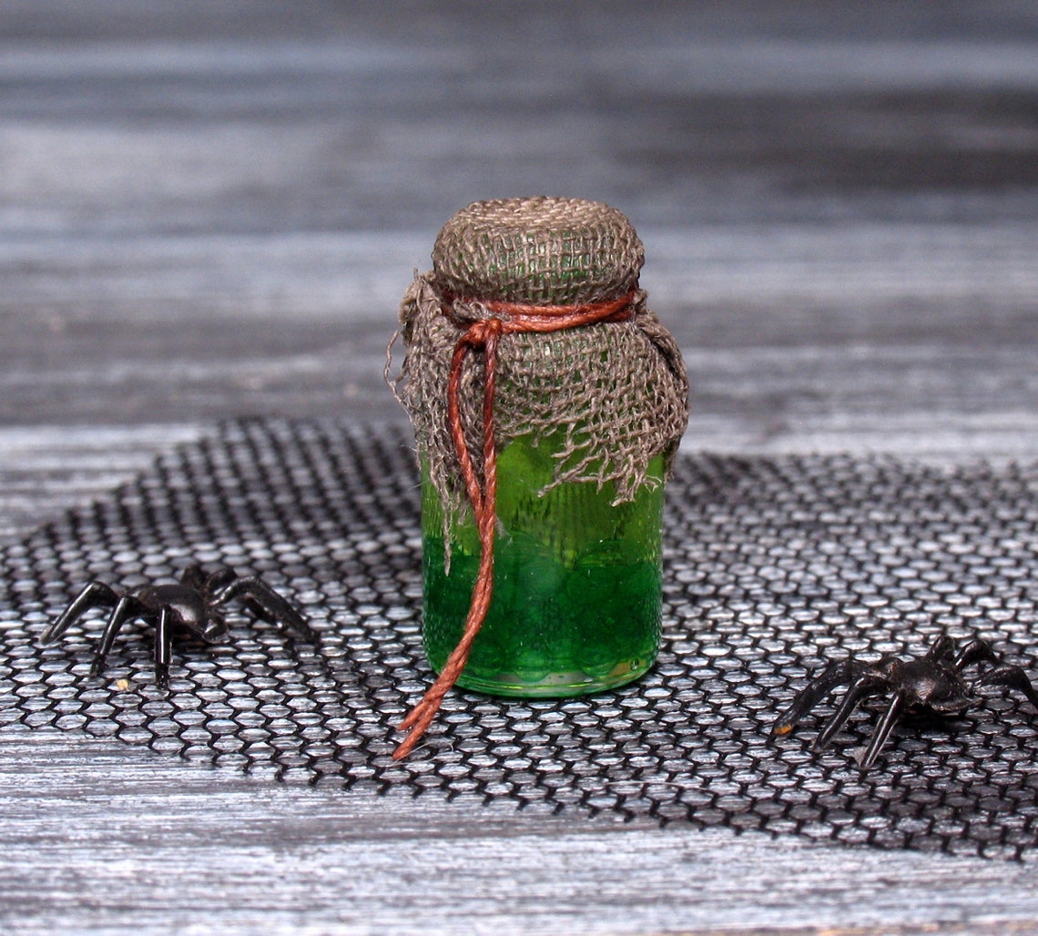 Spooky Miniature Glass Container With Interior for Halloween - Etsy
