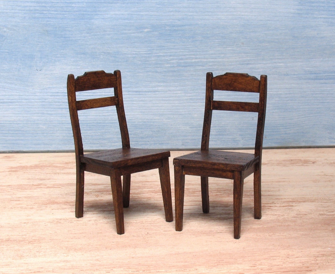 Rustic Miniature Wooden Chair for Your Dollhouse - Etsy