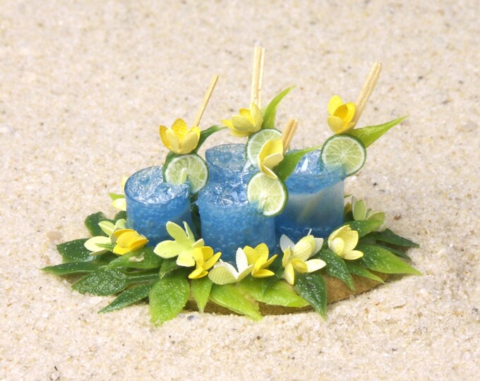 Tropical Miniature Cocktails for Your Dollhouse - Etsy
