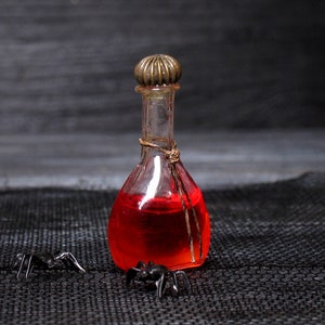 Miniature Glass Bottle With Magic Tincture for Halloween - Etsy