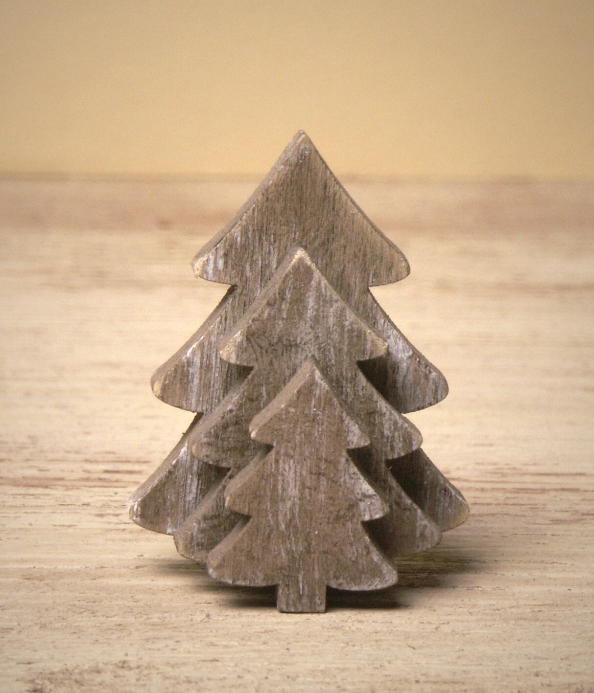 Rustical Miniature Wooden Fir Tree Set for Your Dollhouse | Etsy