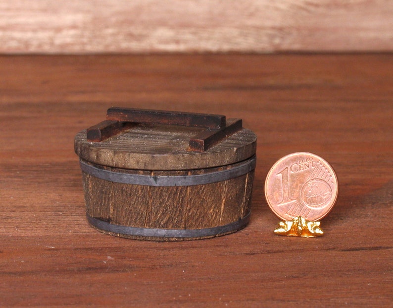 Rustic Miniature Wooden Grape Barrel With Metal Rings for Your - Etsy