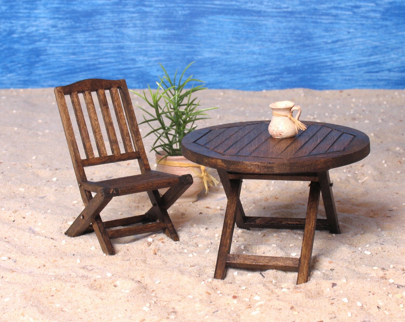 Miniature Garden Table for Your Dollhouse | Etsy