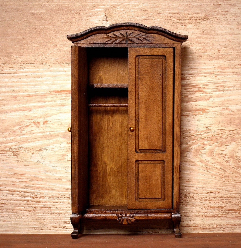 Miniature Wardrobe for Your Dollhouse | Etsy