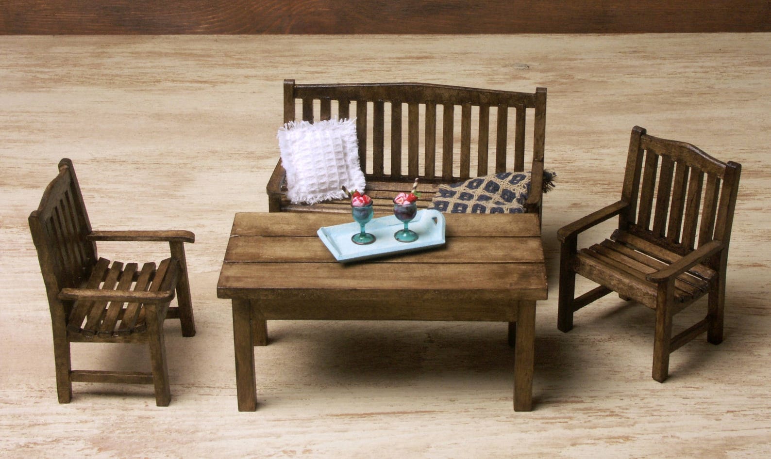 Miniature Garden Table for Your Dollhouse | Etsy