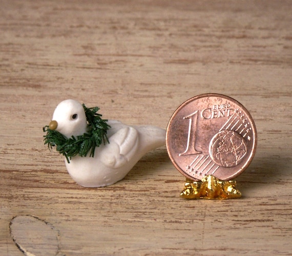 Cute Miniature Dove for Your Dollhouse | Etsy