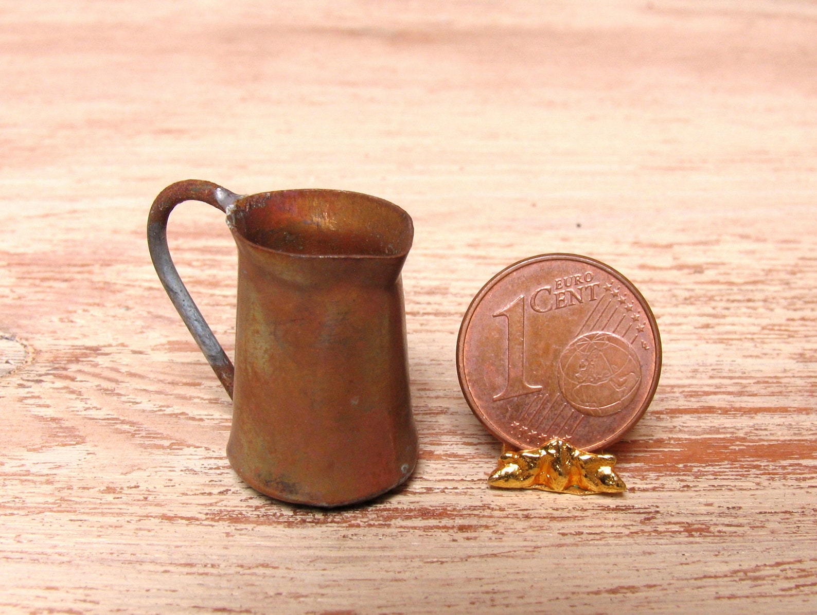Rustic Miniature Copper Pot for Your Dollhouse Garden - Etsy