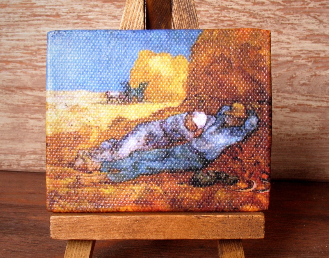 Miniature Van Gogh "noon Rest From Work" Canvas for Your Dollhouse - Etsy