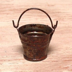 Rustic Rusty Miniature Bucket for Your Dollhouse Kitchen - Etsy