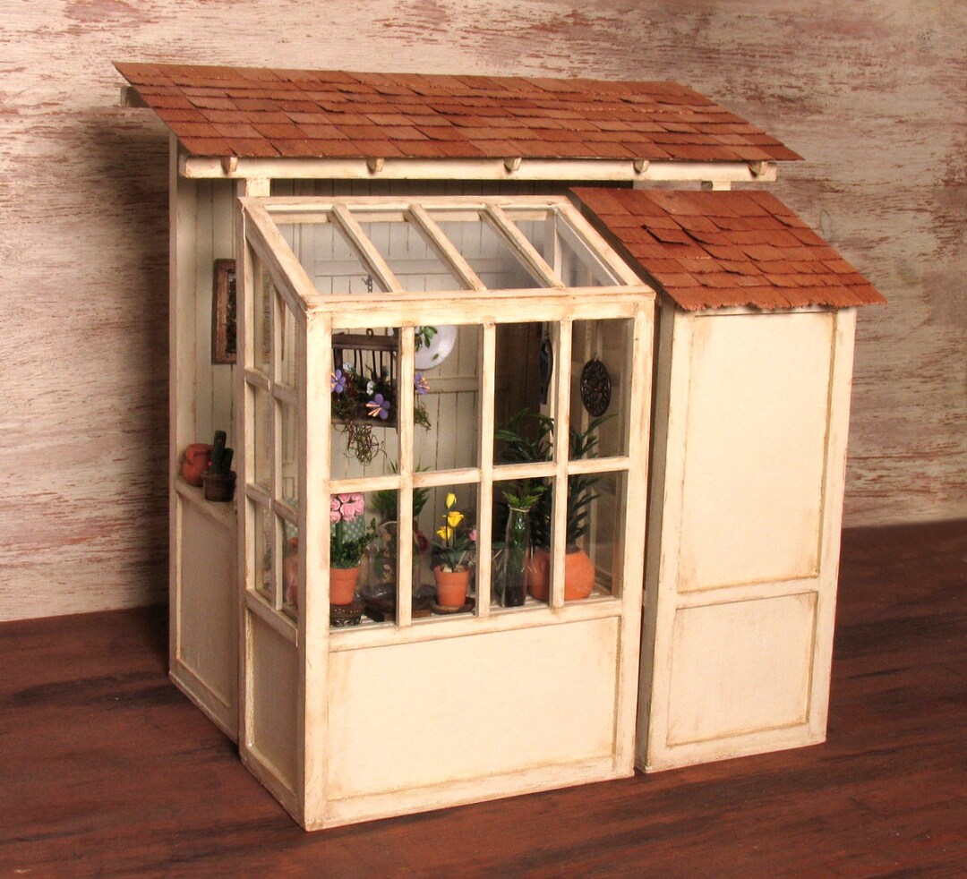 Charming Miniature Threepart Greenhouse Set in 1:12 - Etsy